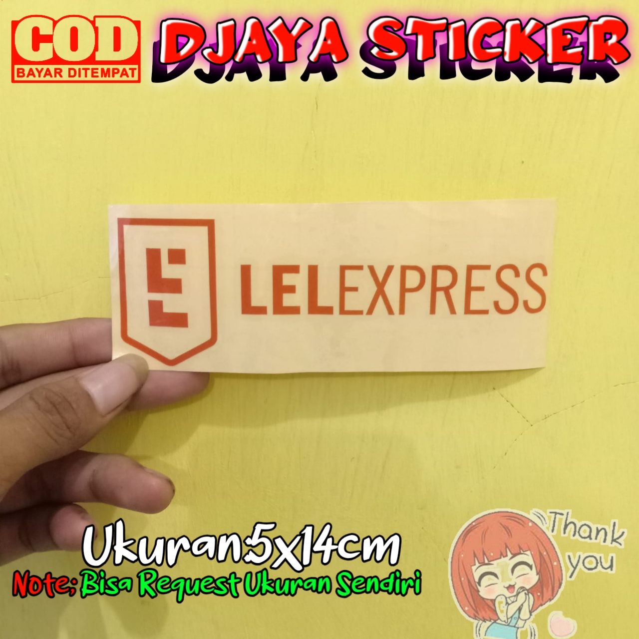 Stiker Cutting Logo LEL EXPRESS | UKURAN 5x14cm | | Lazada Indonesia