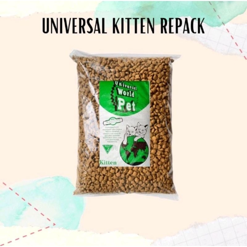 MAKANAN KUCING KERING PREMIUM UNIVERSAL KITTEN REPACK 800gr | Lazada ...