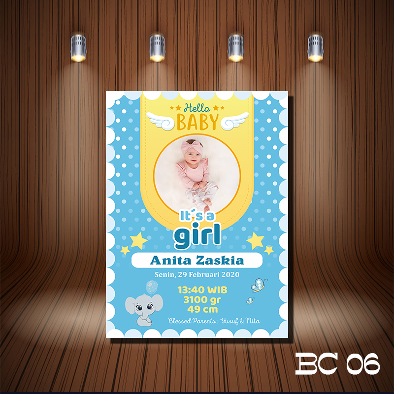 BIODATA BAYI ANAK BINGKAI PAPAN MDF 20 x 30 CM / WALL DECOR BIODATA ...