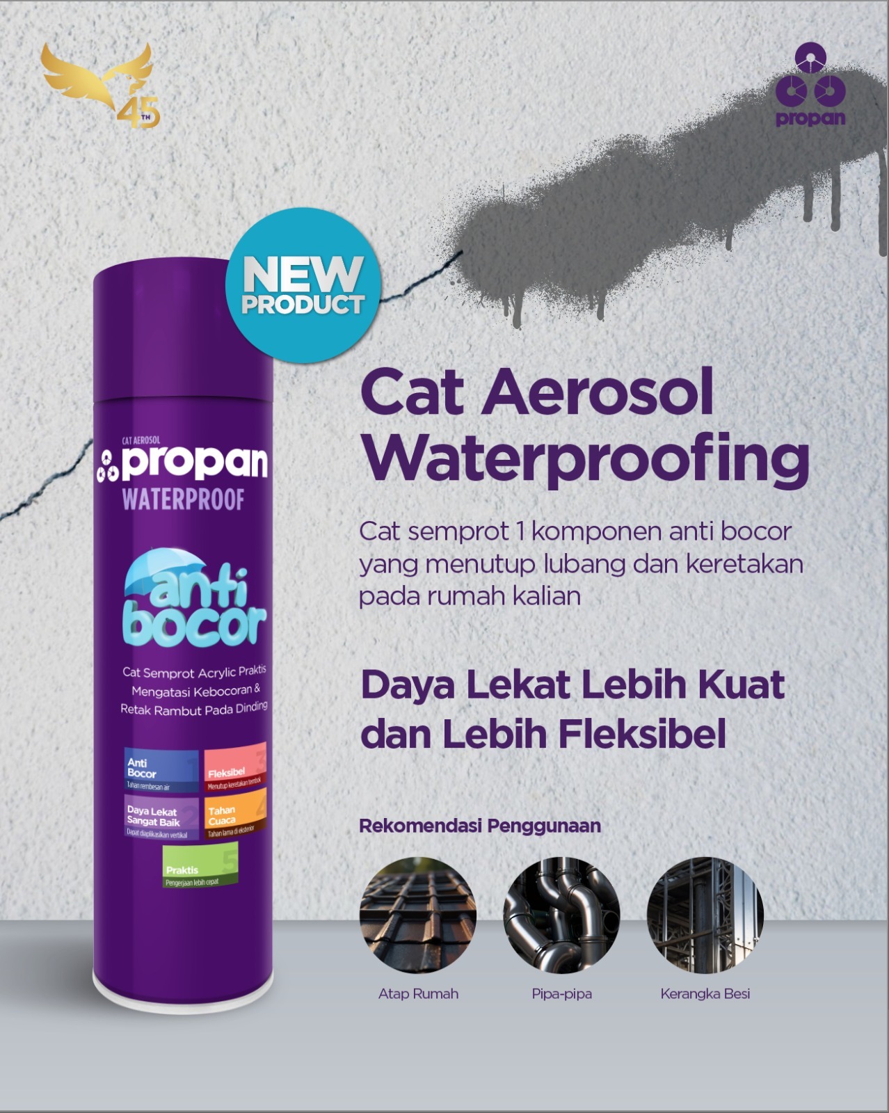 cat semprot anti bocor propan waterproofing aerosol | Lazada Indonesia