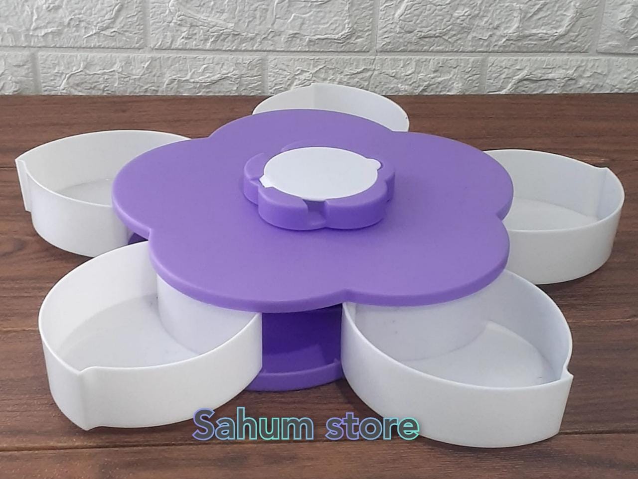 Toples Tempat Kue Makanan Ringan Permen 5 Sekat Snack Box | Lazada ...