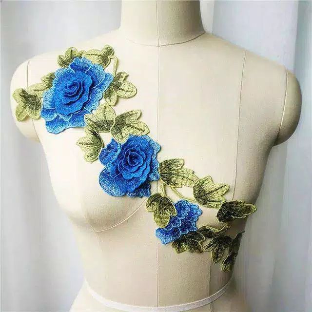 bordir bunga 3d memanjang | Lazada Indonesia