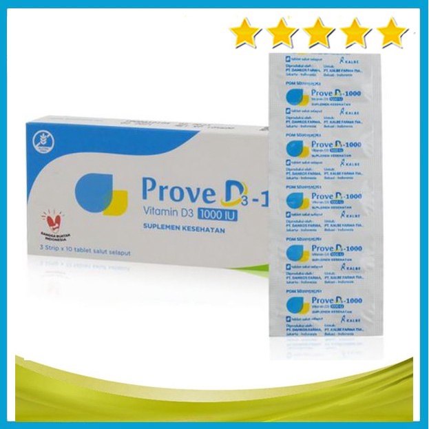 Prove D3 1000 IU 10 Tablet | 1 Strip 10 Kaplet | Lazada Indonesia