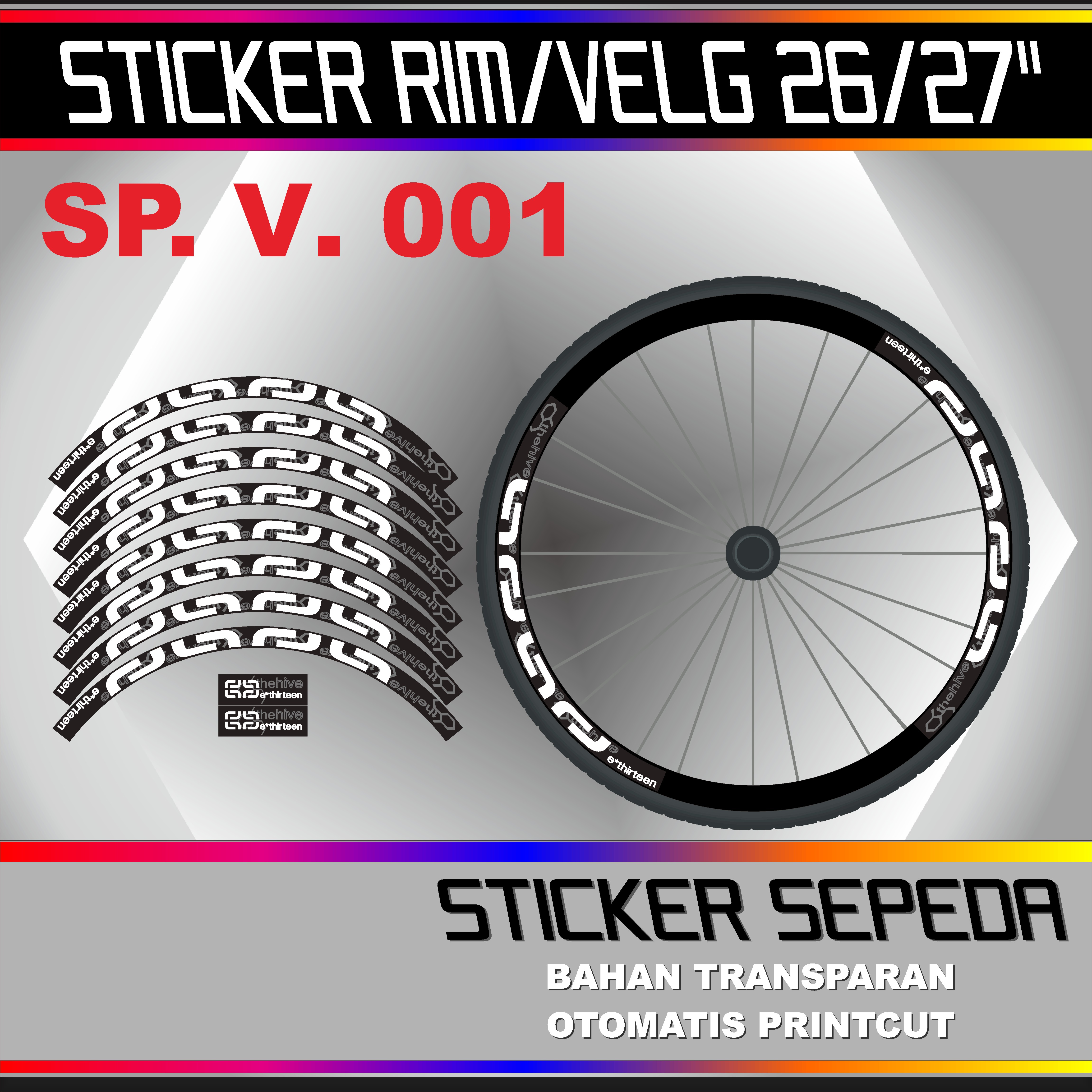 STRIPING STICKER - STIKER TRANSPARAN / UV VELG SEPEDA 001 | Lazada ...