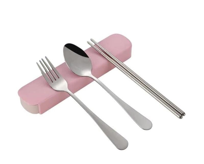 sendok set stainless stell / sendok garpu sumpit kemasan kotak / sendok ...