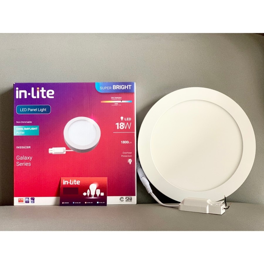 INSS628R Inlite / In-lite Downlight Led Panel 18 Watt Bulat Outbow ...