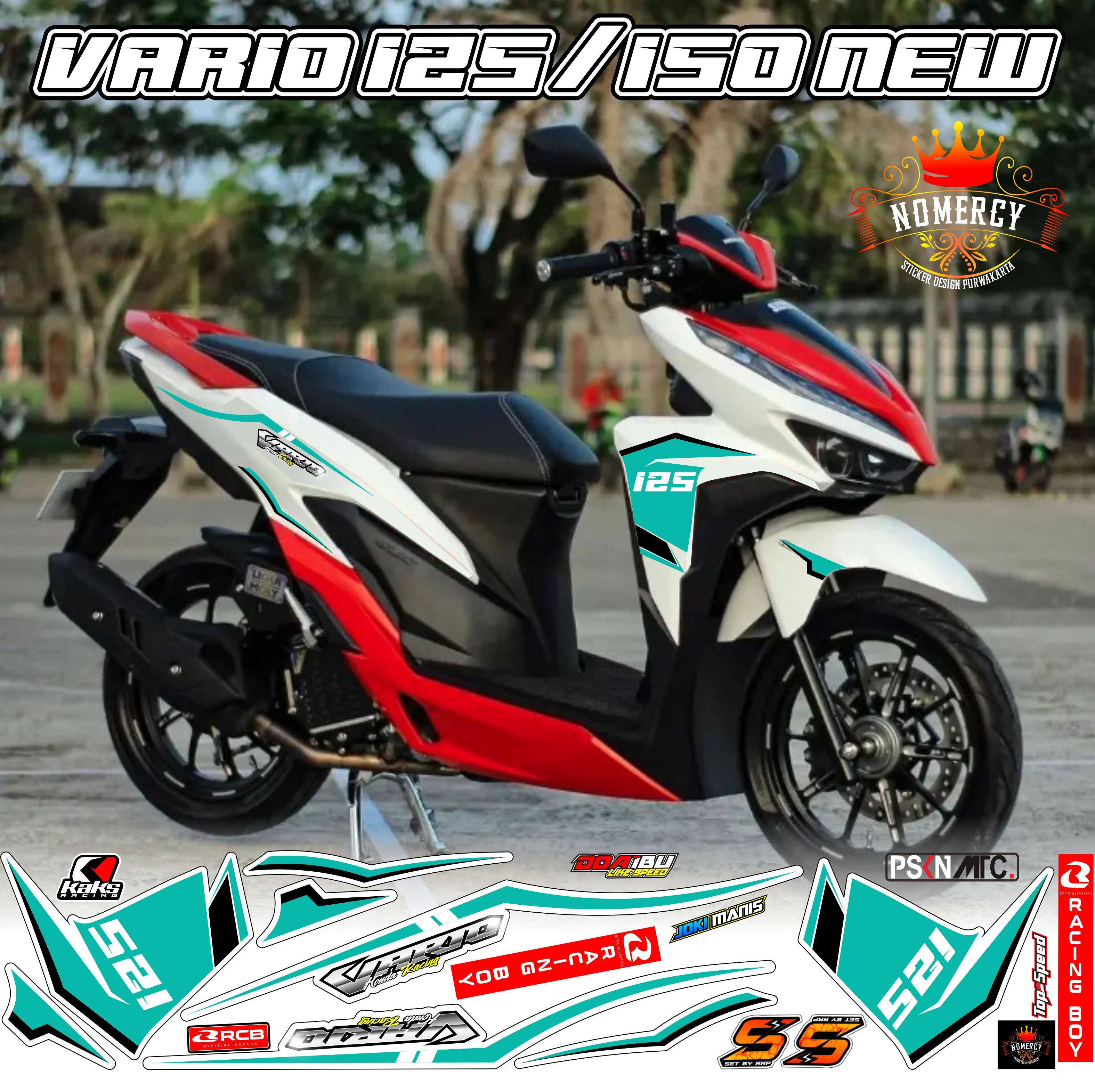 NM STICKER VARIASI HONDA VARIO 125/150 NEW SIMPLE BARU HONDA VARIO ...
