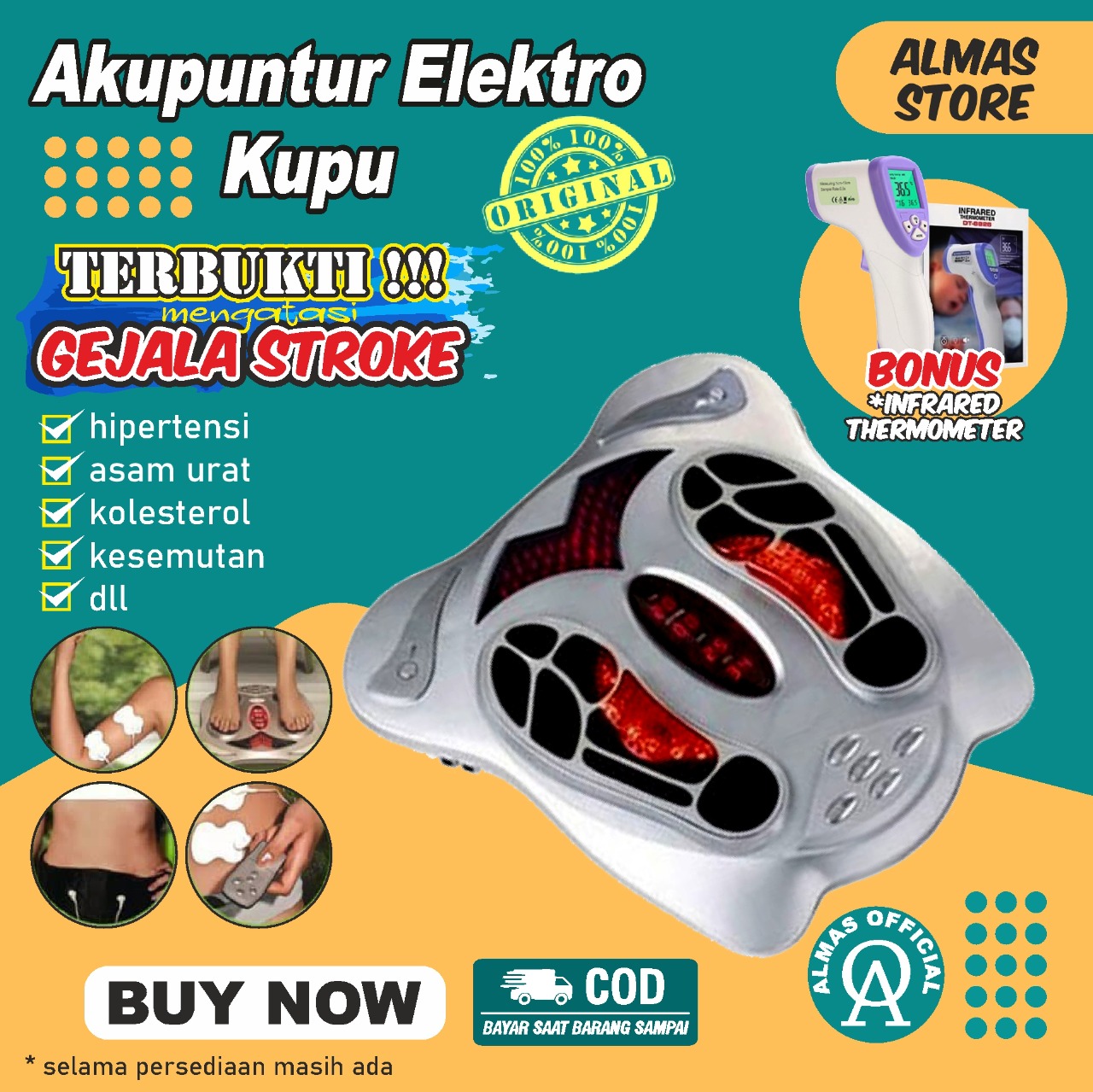 Alat Pijat Kaki Kesehatan Terapi Refleksi Akupuntur Elektrik Pria ...