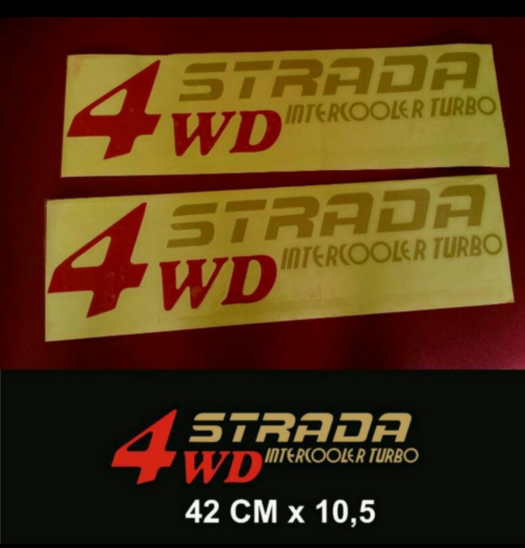 Sticker 4wd strada intercooler turbo mitsubishi l200 triton | Lazada ...