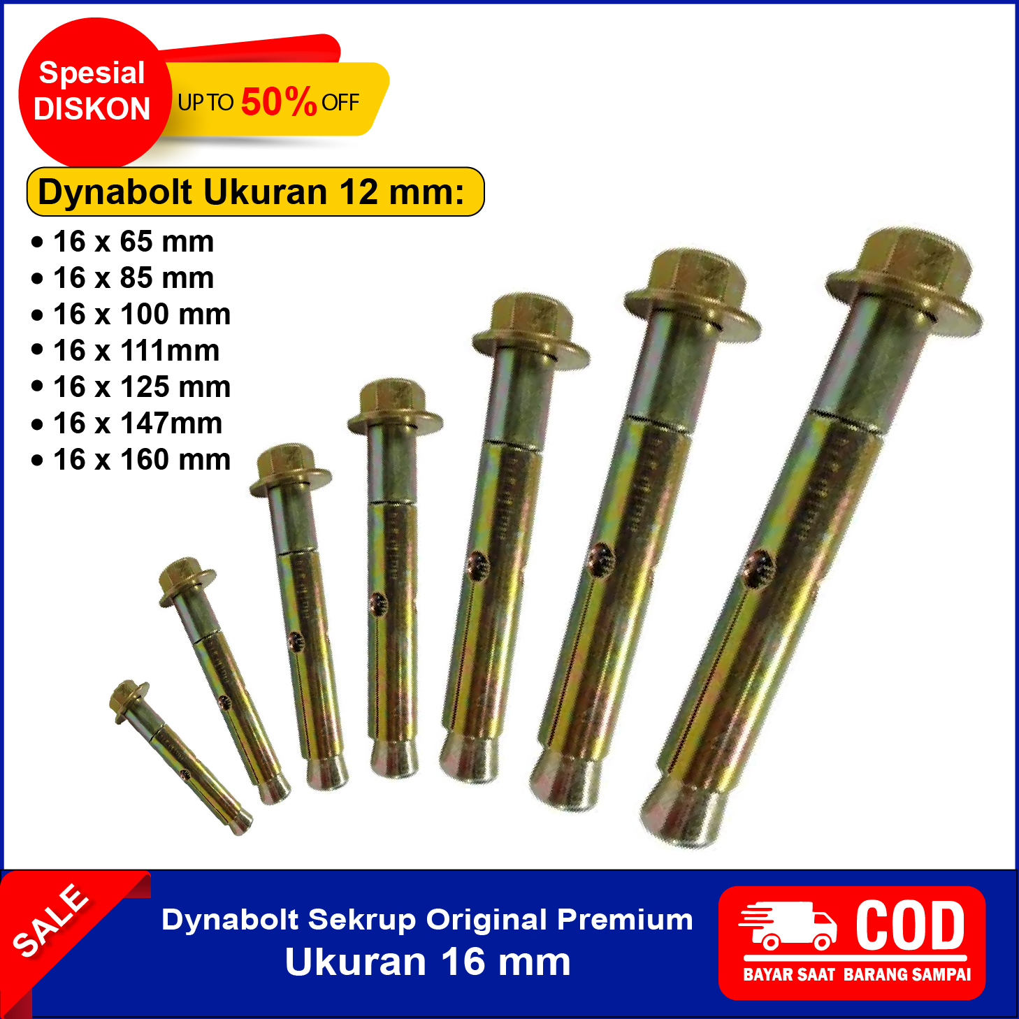 Baut Dynabolt Baut Tanam Untuk Tembok Beton Kontruksi Ukuran 16 Mm Baut Dynabolt Baut Tanam Untuk Tembok Beton Kontruksi Ukuran 16 Mm