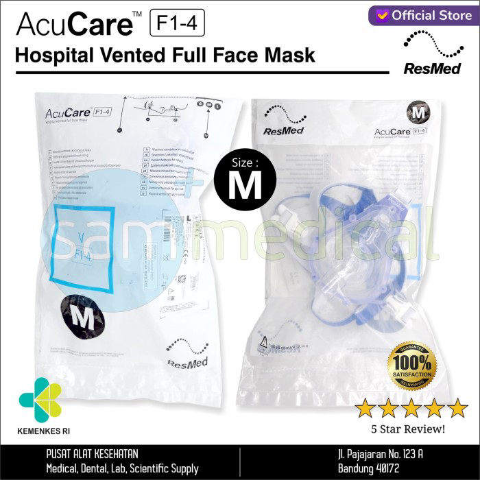 Resmed Spare Part Vented Full Face Mask AcuCare F1-4 Size M | Lazada ...