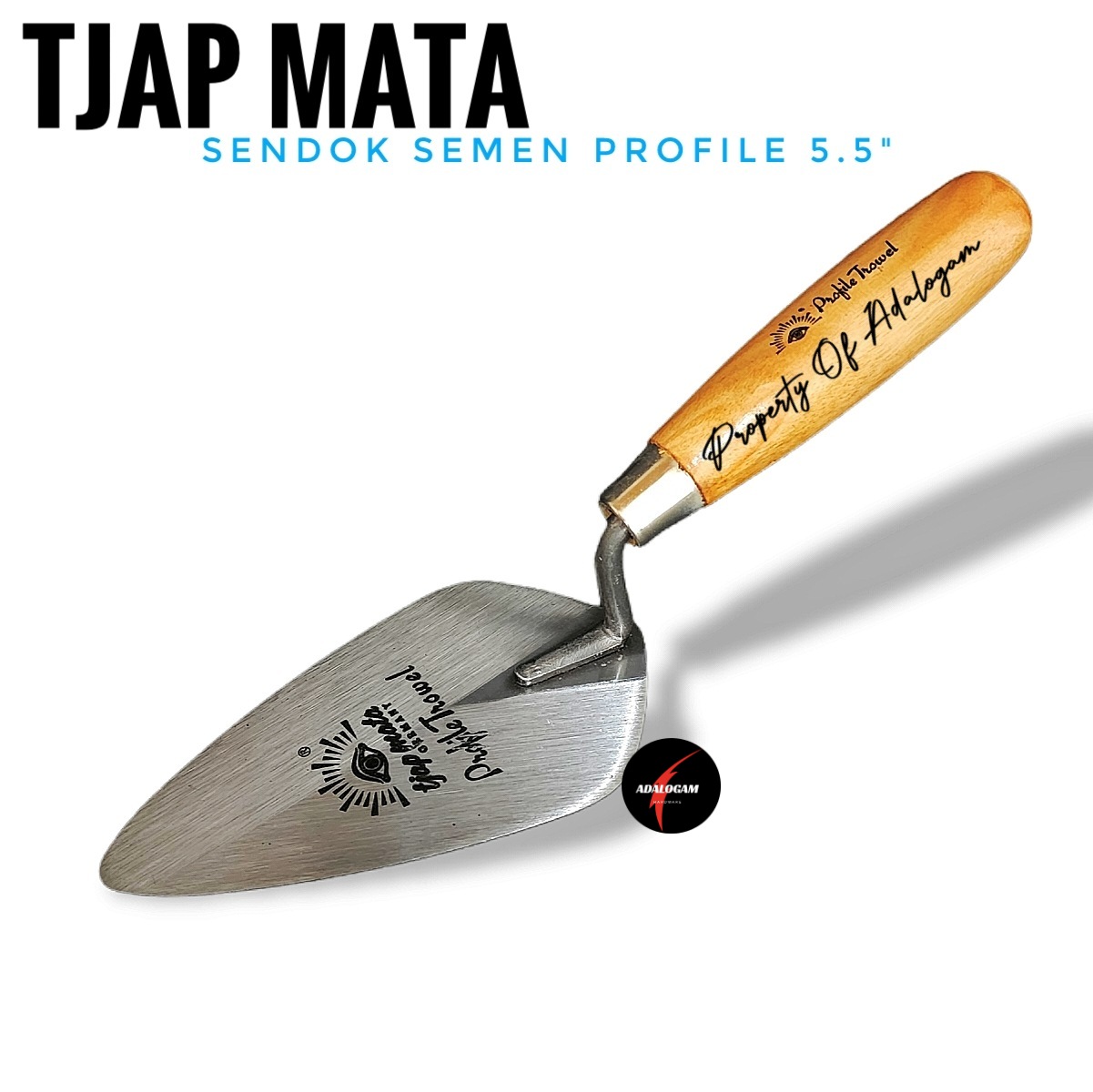 TJAP MATA Sendok Semen Model Profile 5.5 inch Gagang Kayu | Lazada ...