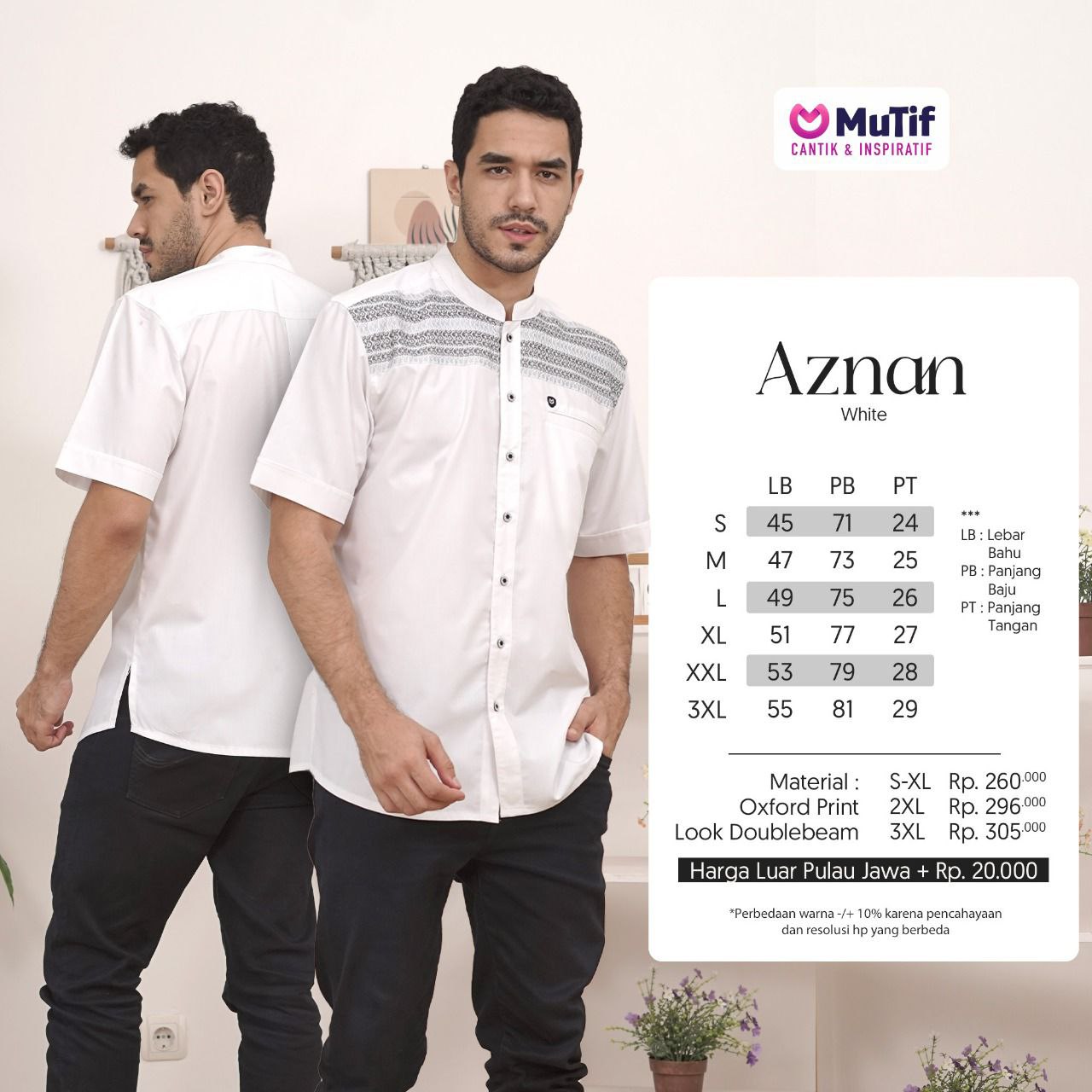 MUTIF | SARIMBIT MUTIF | Sarimbit Aznana Antique White | Family Series ...