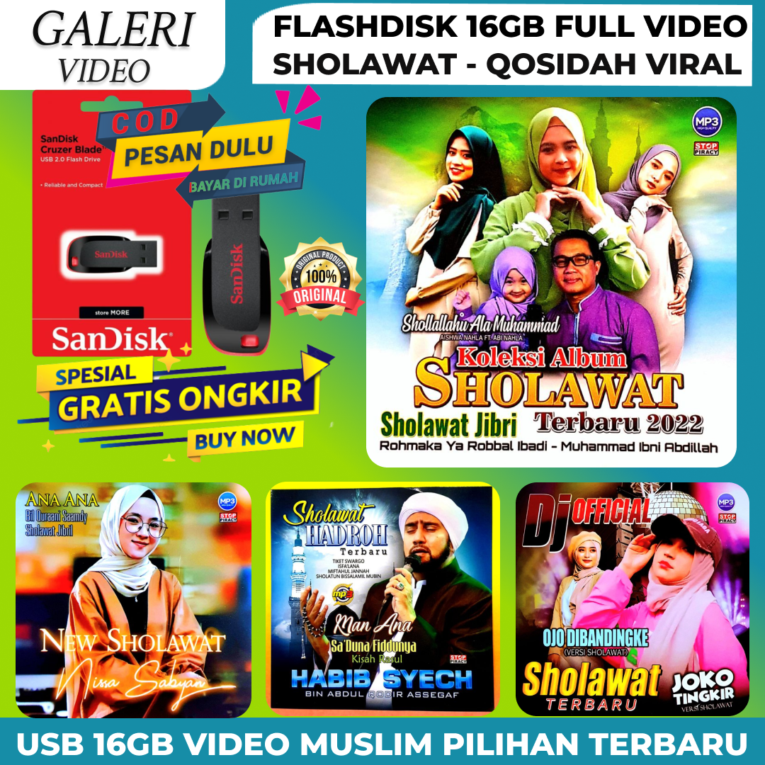 Flashdisk 16Gb Full isi Video Musik Muslim Terbaik 2022 - 2023 | Lazada Indonesia