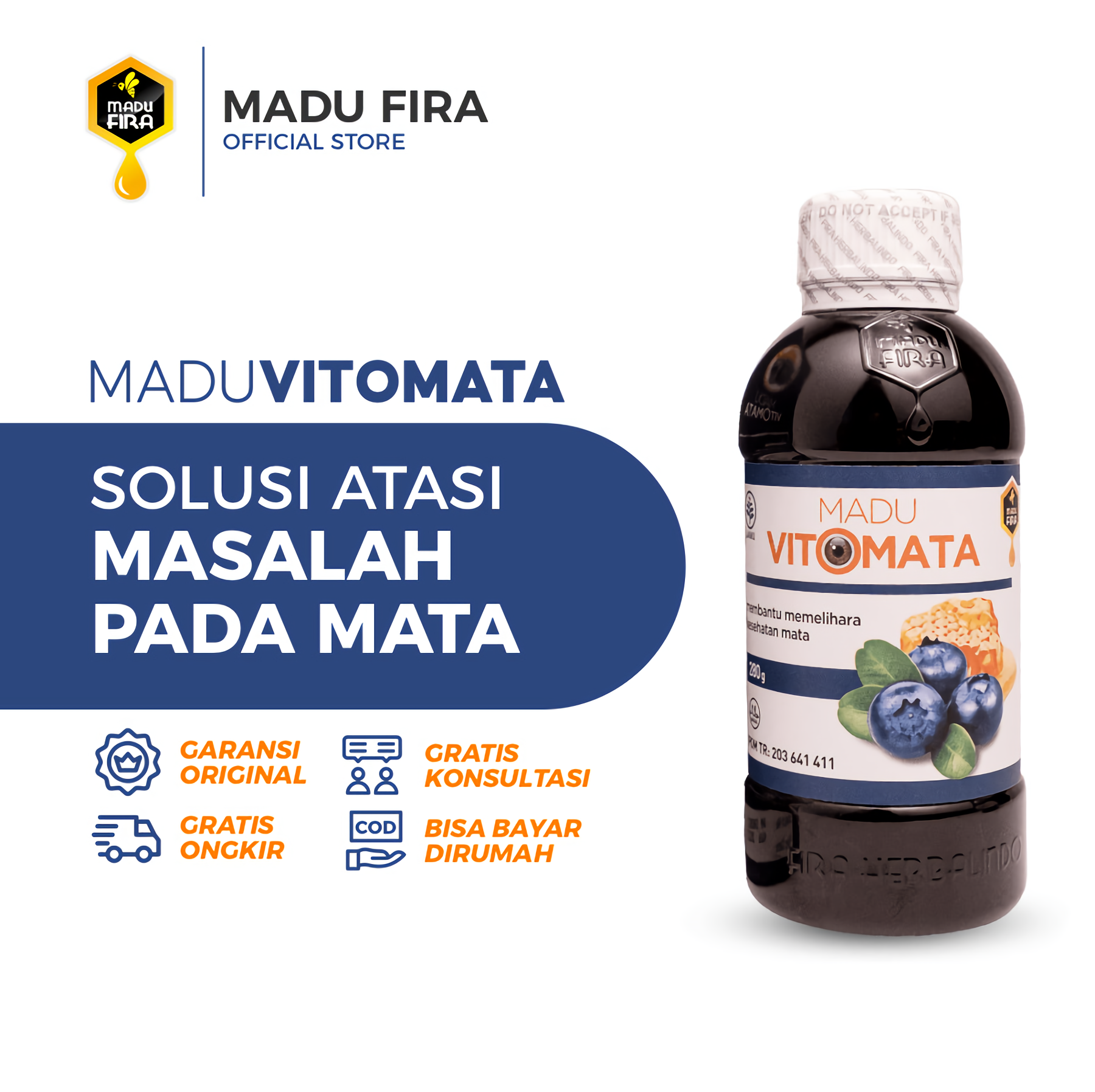 Madu Vitomata Obat Mata MInus Rabun Jarak jauh, Katarak, Silinder ...