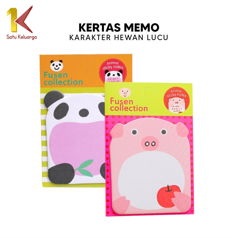 Satu Keluarga Sticky Notes Motif Binatang A3 Catatan Memo Tempelan ...
