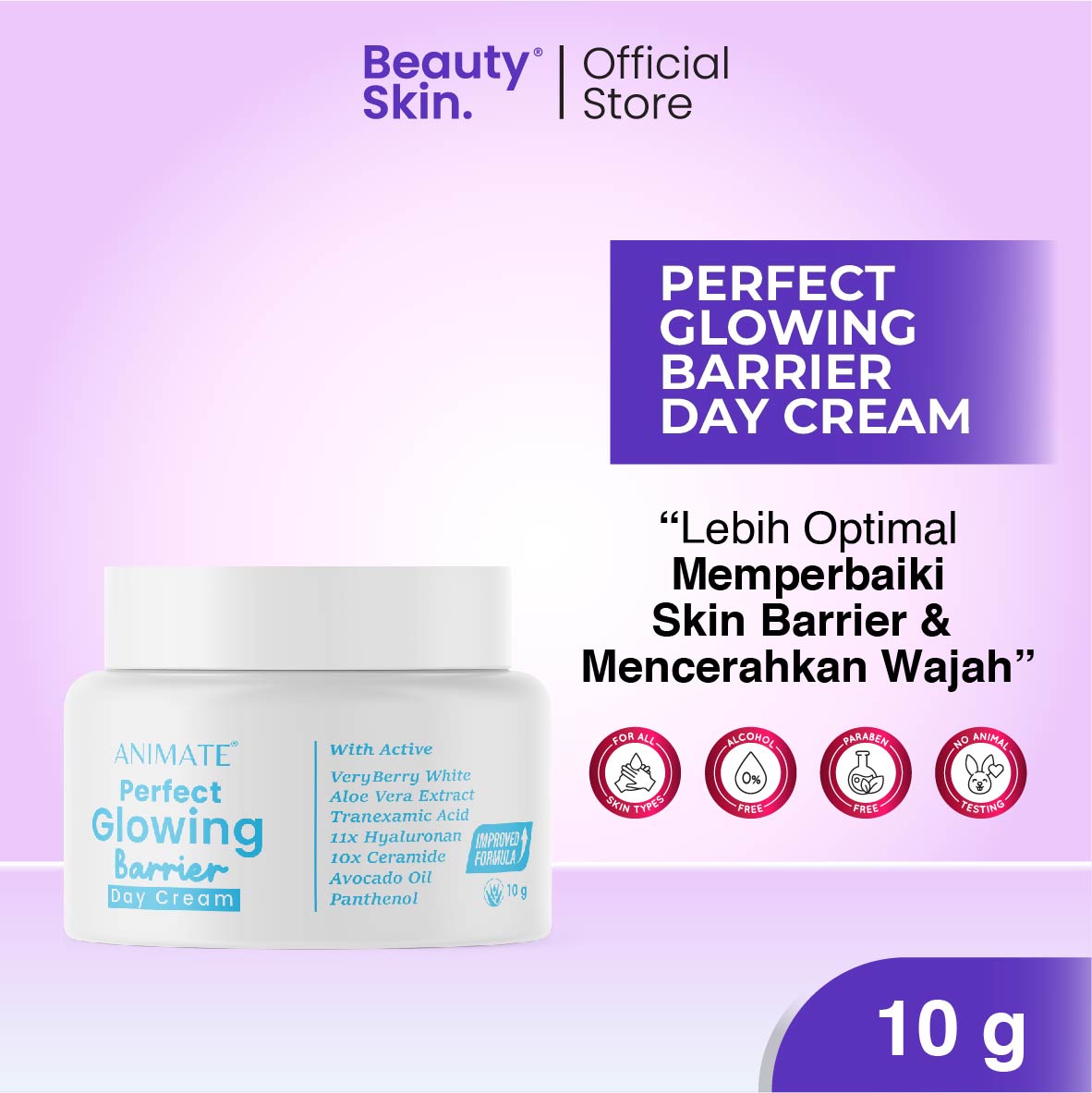 Animate Perfect Glowing Barrier Day Cream 10 gr/Original/BPOM | Lazada ...