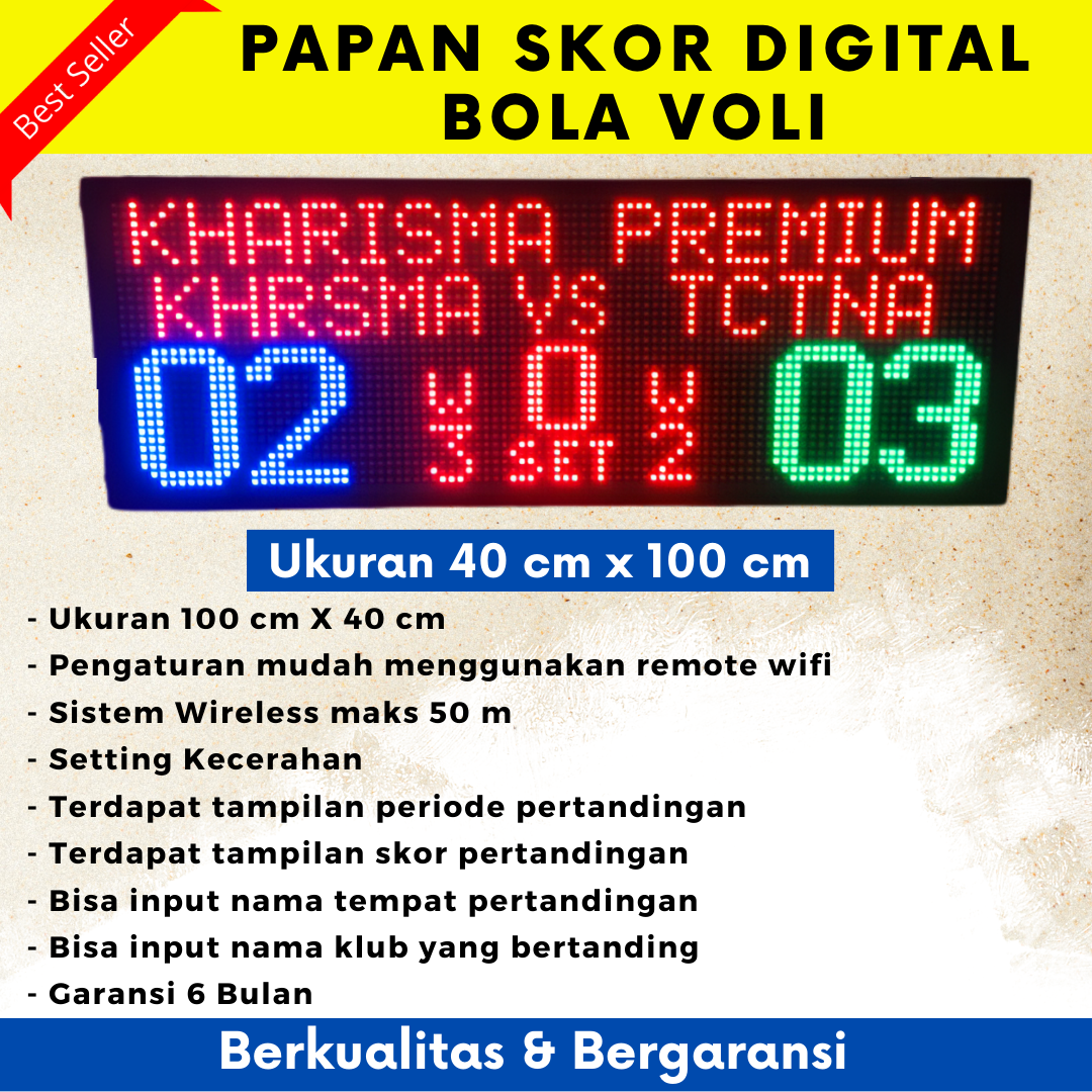 Papan Skor Digital Bola Voli Running Text | Lazada Indonesia