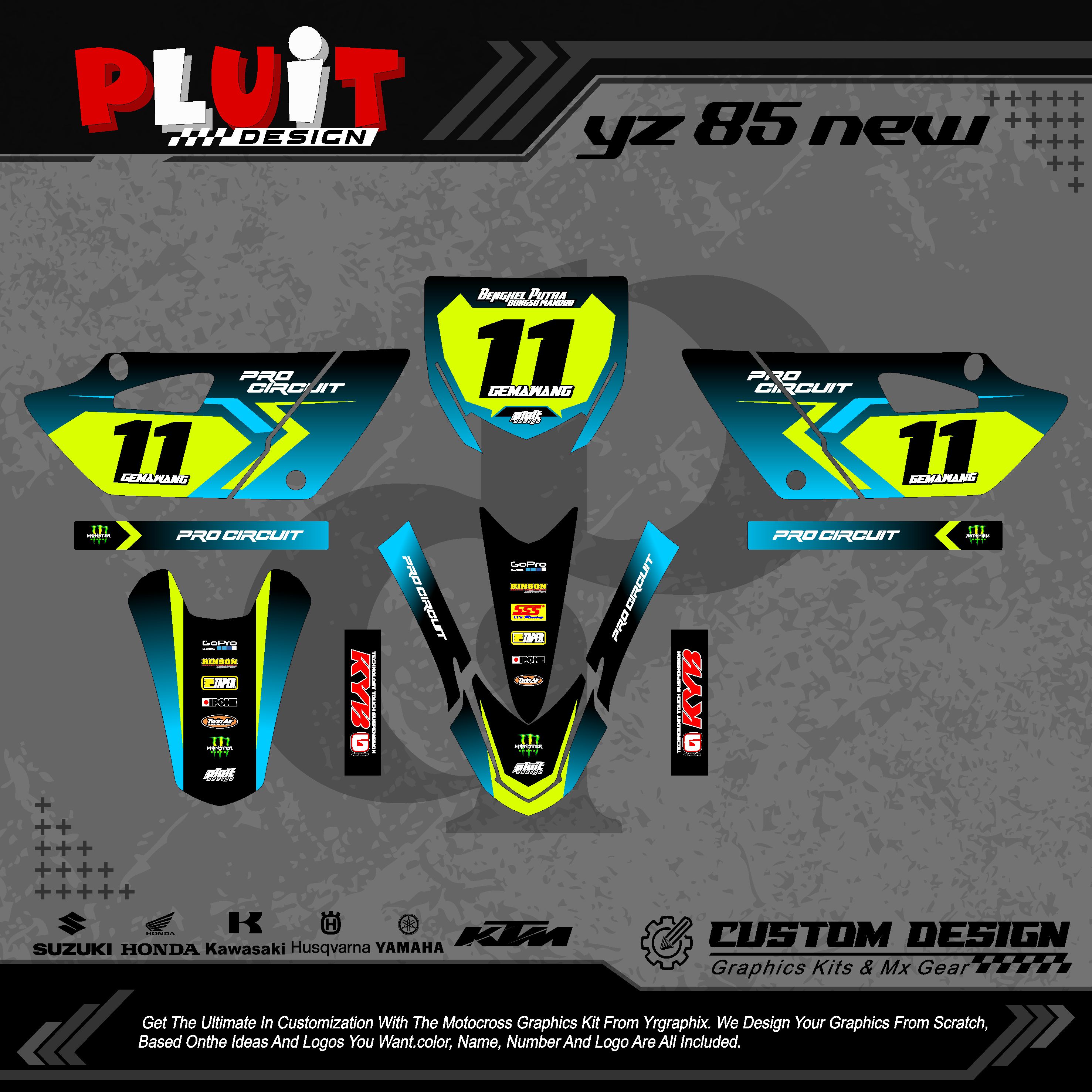 Decal Yz 85 New Full Body Decal Stiker Yz 85 Decal Sticker Yz 85 New 92 ...