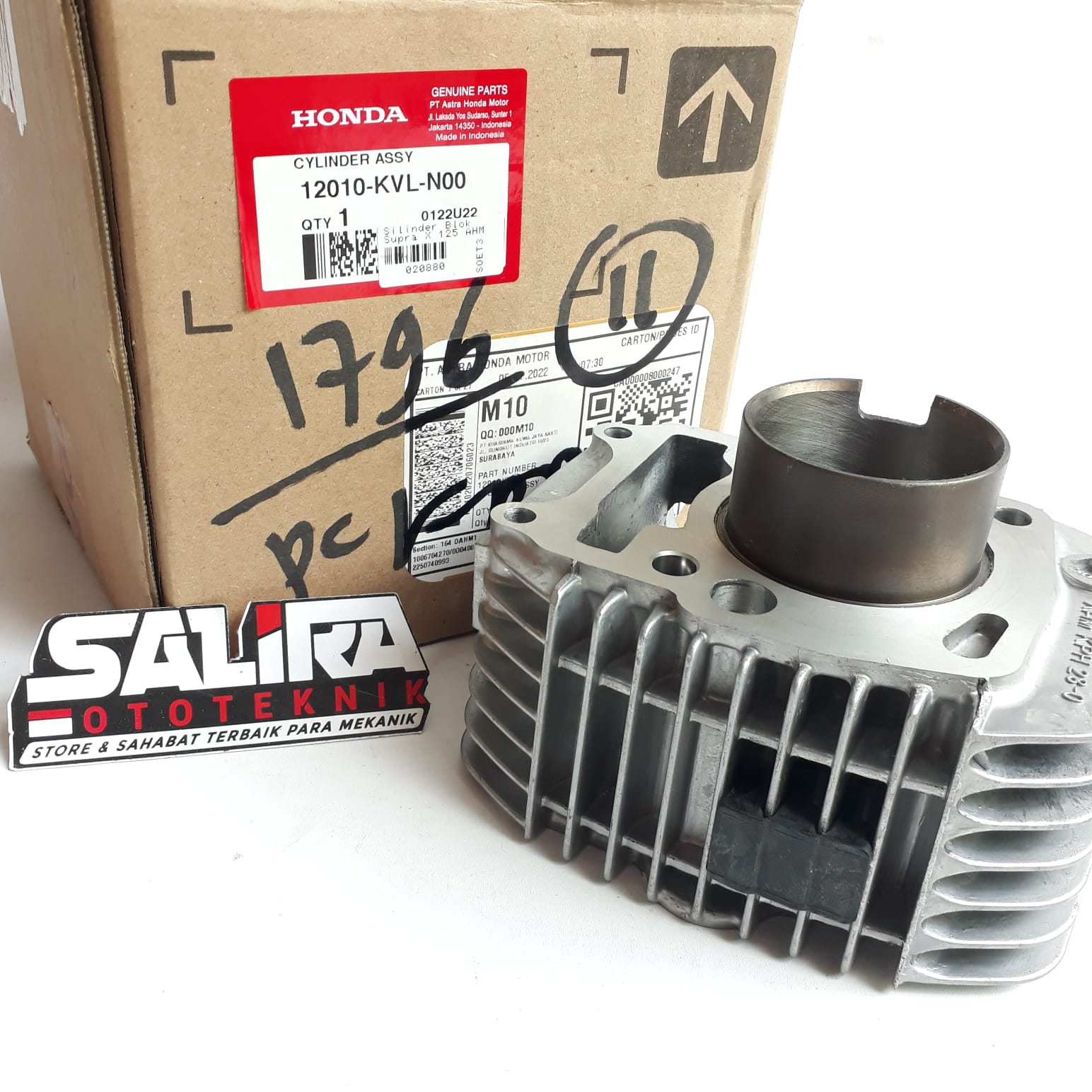 Cylinder Silinder Blok Motor Honda Supra X 125 Orisinil AHM 12010 KVL ...