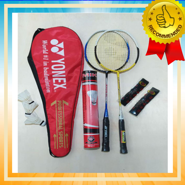 ( LENGKAP ) SET RAKET BULUTANGKIS Tinggal Pakai - 2 Raket Badminton ...