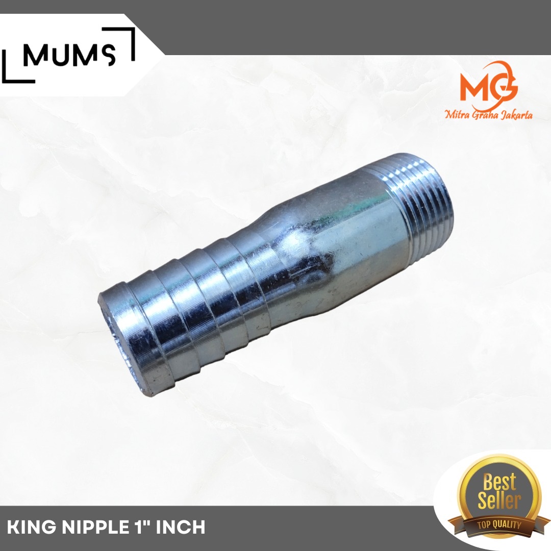 MG King Nipple 1 Inch Nepel Selang Galvanis Sambungan Pipa Npt 1" Inch ...