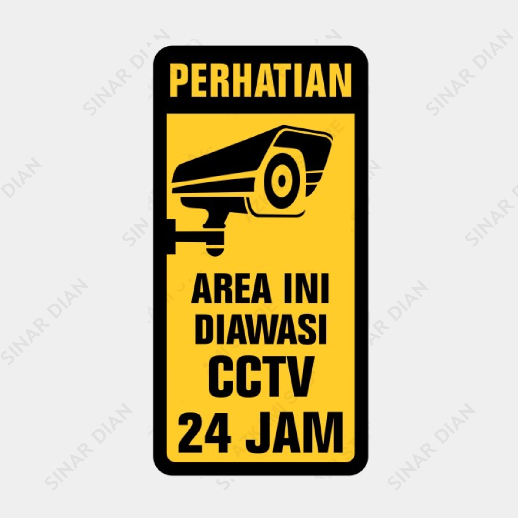 Rambu Sign papan Pengawasan CCTV 40cm x 20cm Plat Alumunium | Lazada ...