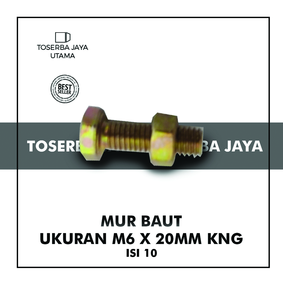 ISI 10 PCS MUR BAUT UKURAN M6 X 20 MM, MUR BAUT ISI 10 PCS | Lazada ...