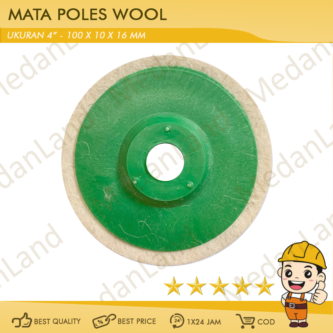 [1PCS] MATA POLES WOOL UKURAN 4" UNTUK GERINDA TANGAN ABRASIVE WHEELS ...
