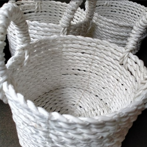 KERANJANG ANYAMAN ROTAN/POT BUNGA GANTUNG DARI ANYAMAN ROTAN/VAS ROTAN ...