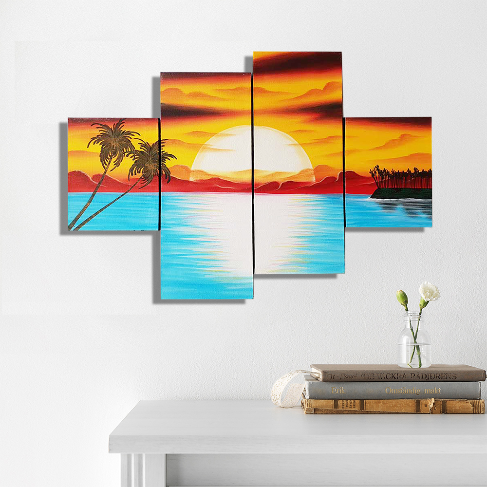 LUKISAN KANVAS PEMANDANGAN SUNSET | Lazada Indonesia