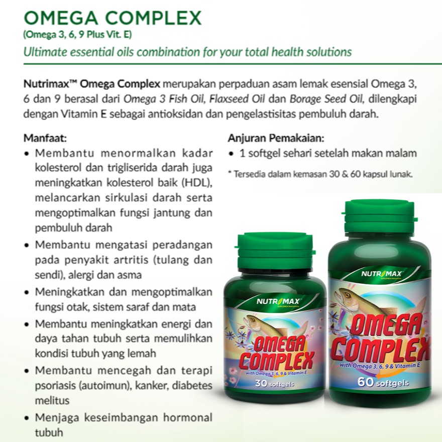 SEHATSTORE -Nutrimax Omega Complex 8 in 1 30 softgels ORIGINAL 100% ...