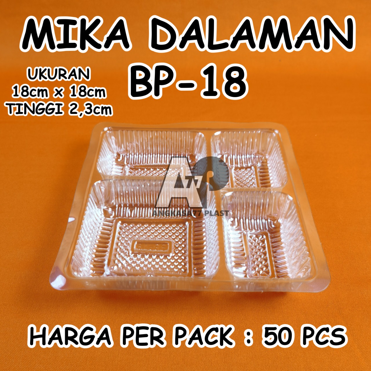Mika Dalaman 18x18 4 Sekat Tatakan Dus Isi 50pcs Lazada Indonesia