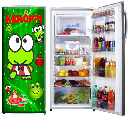 Stiker Kulkas 1 Pintu Full Sticker Body Wallpaper Kodok Hijau Lucu ...