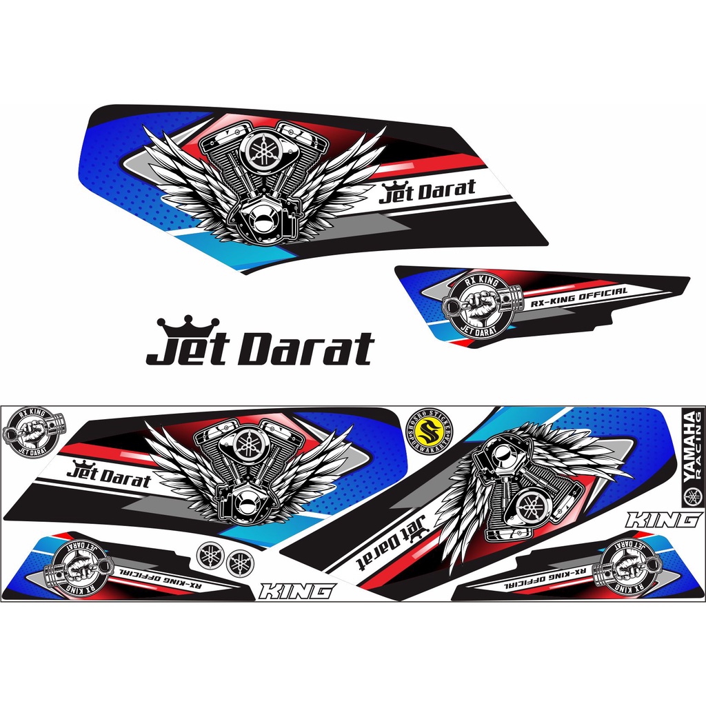 MOTIF STIKER STICKER STRIPING MOTOR YAMAHA RX KING STIKER CUSTOM PLET ...
