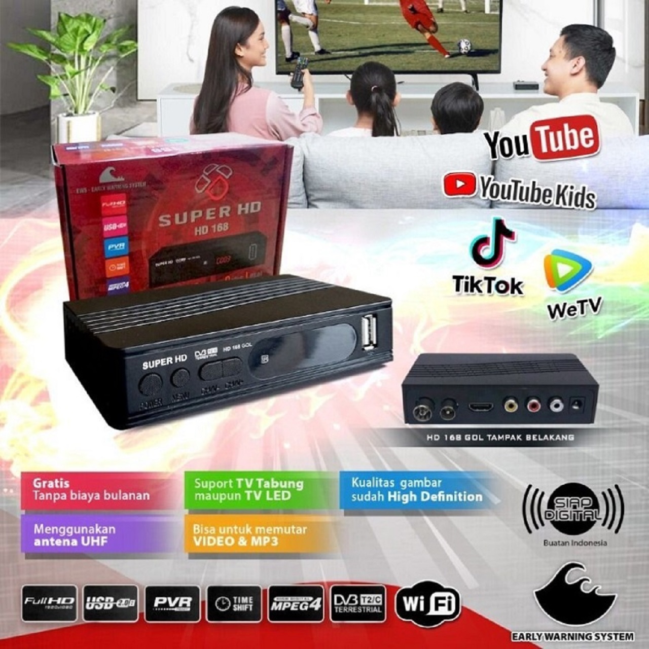 SET TOP BOX DVBT2 SUPER HD 168 OPTUS UNTUK SIARAN TV DIGITAL | Lazada ...