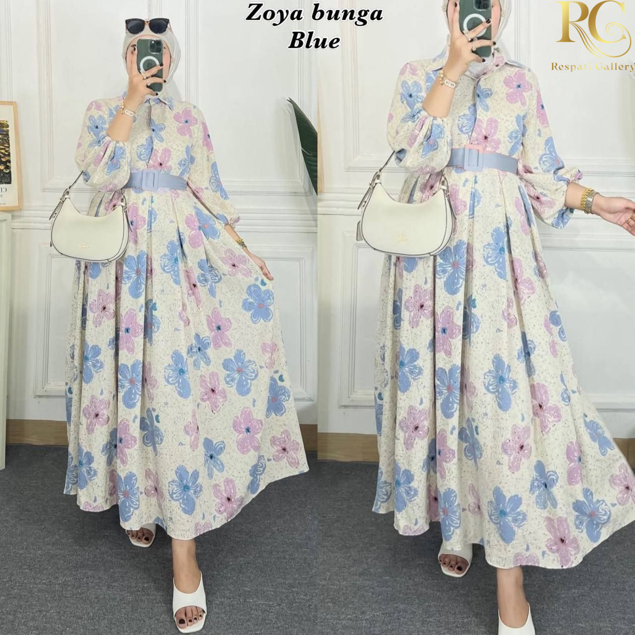Gamis Zoya Series Respati Gallery Crinkle Airflow | Lazada Indonesia