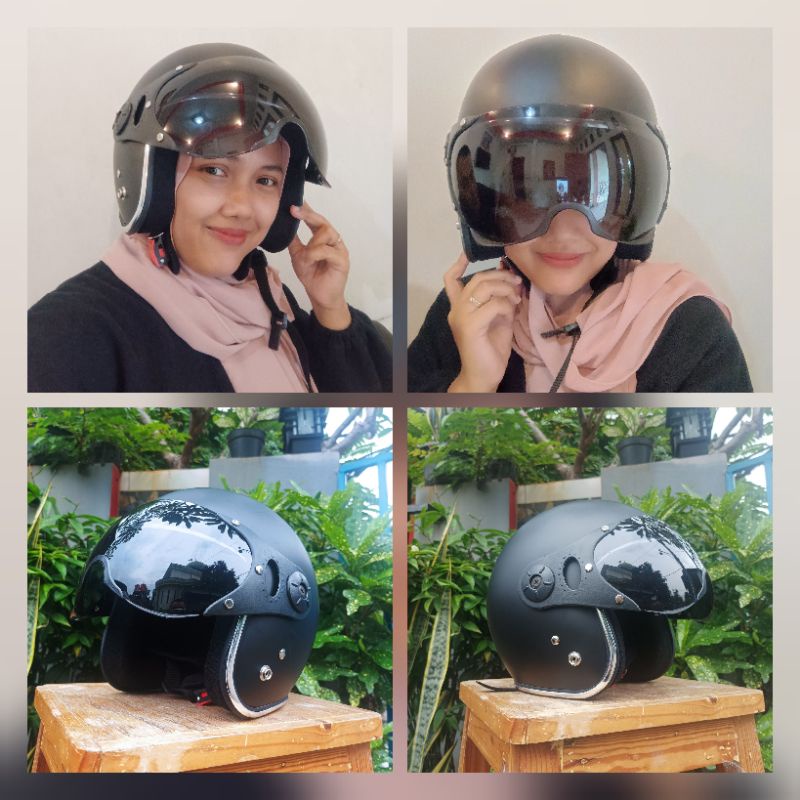 Helm Pilot HIJAB Premium SNI RESMI MIRIP YRH HIJAB BLUE | Lazada Indonesia