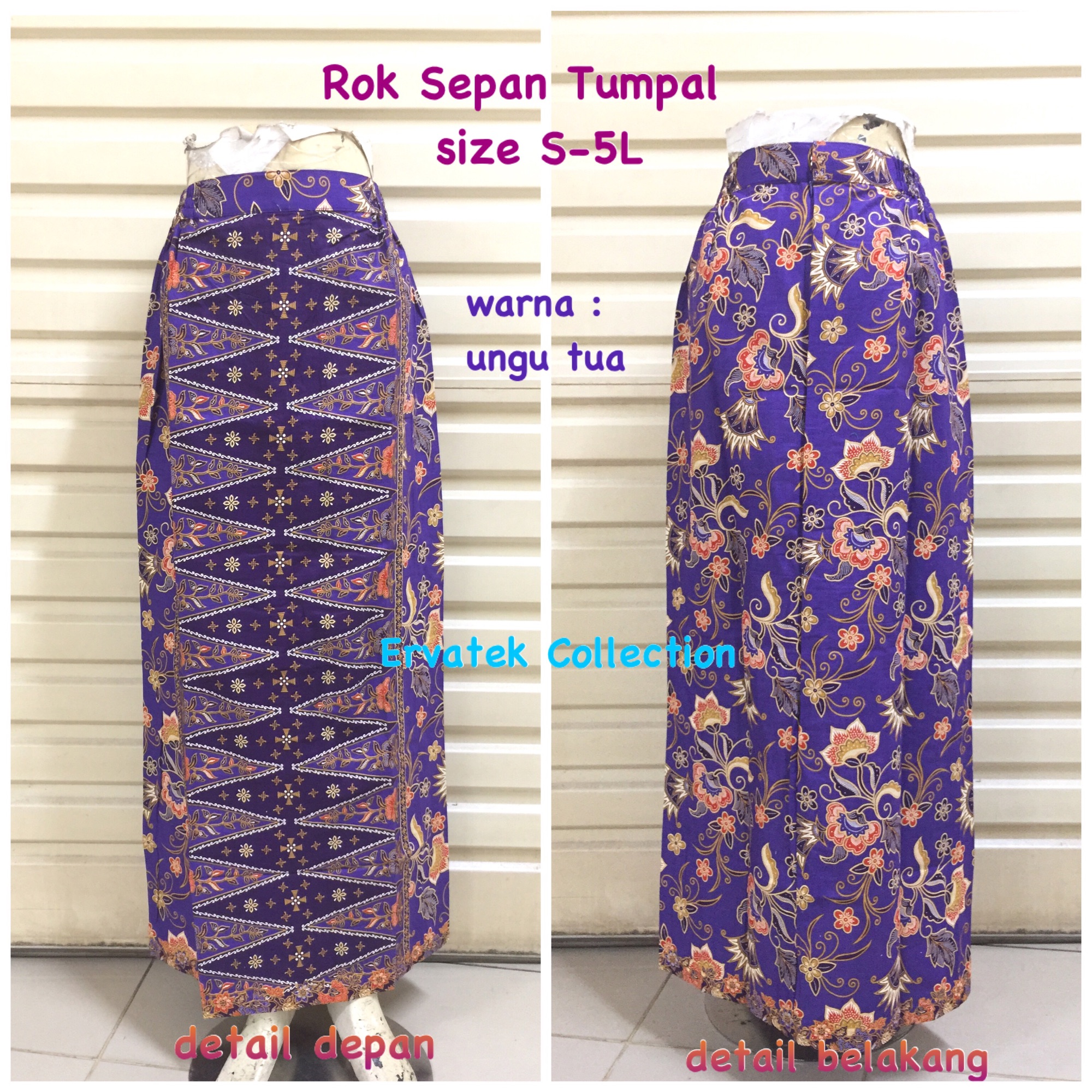Rok Sepan Tumpal ST38 Bawahan Batik Betawi Motif Pucuk Rebung / Bawahan ...