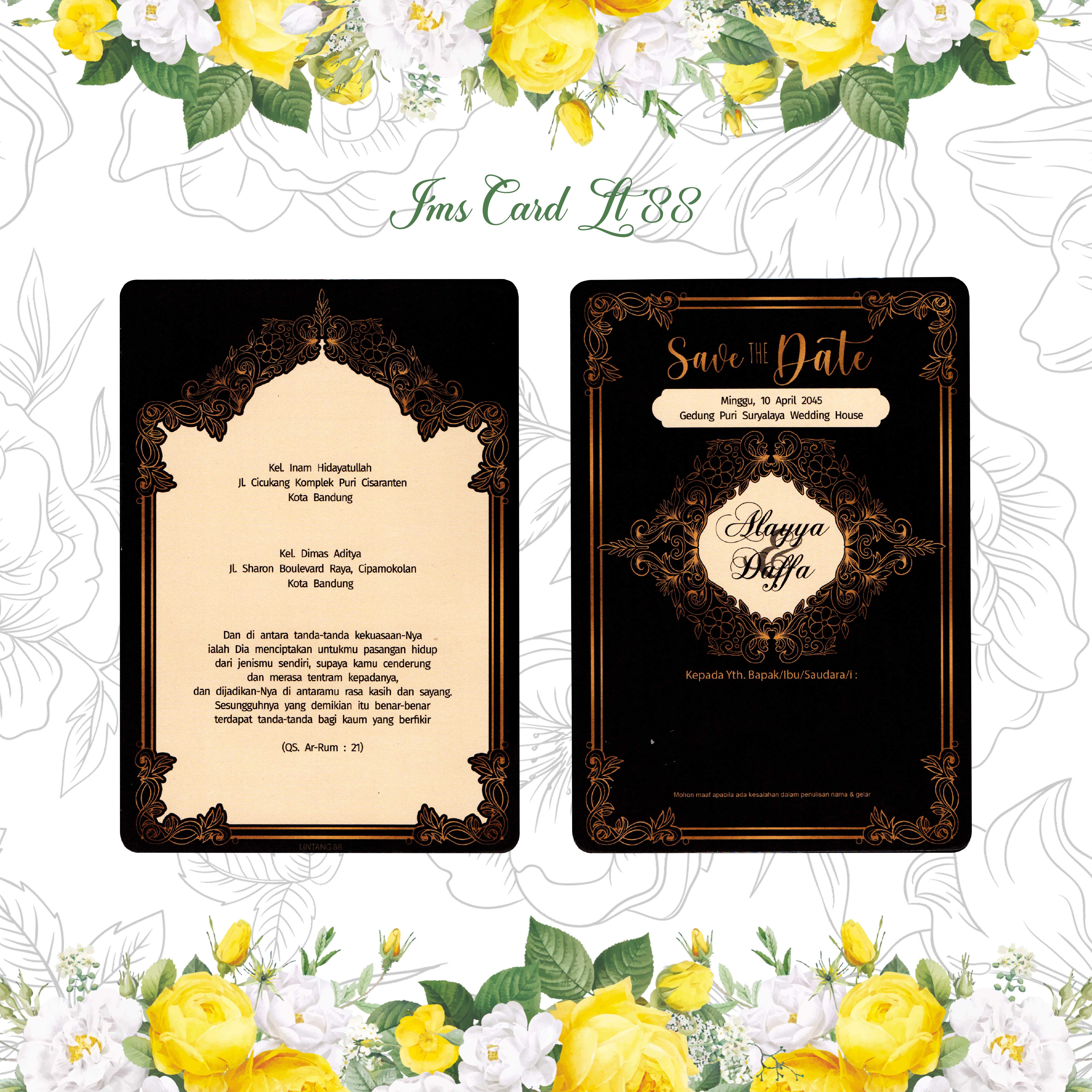 100 pcs undangan pernikahan vintage, rustic, tosca, ungu, hitam, mewa ...