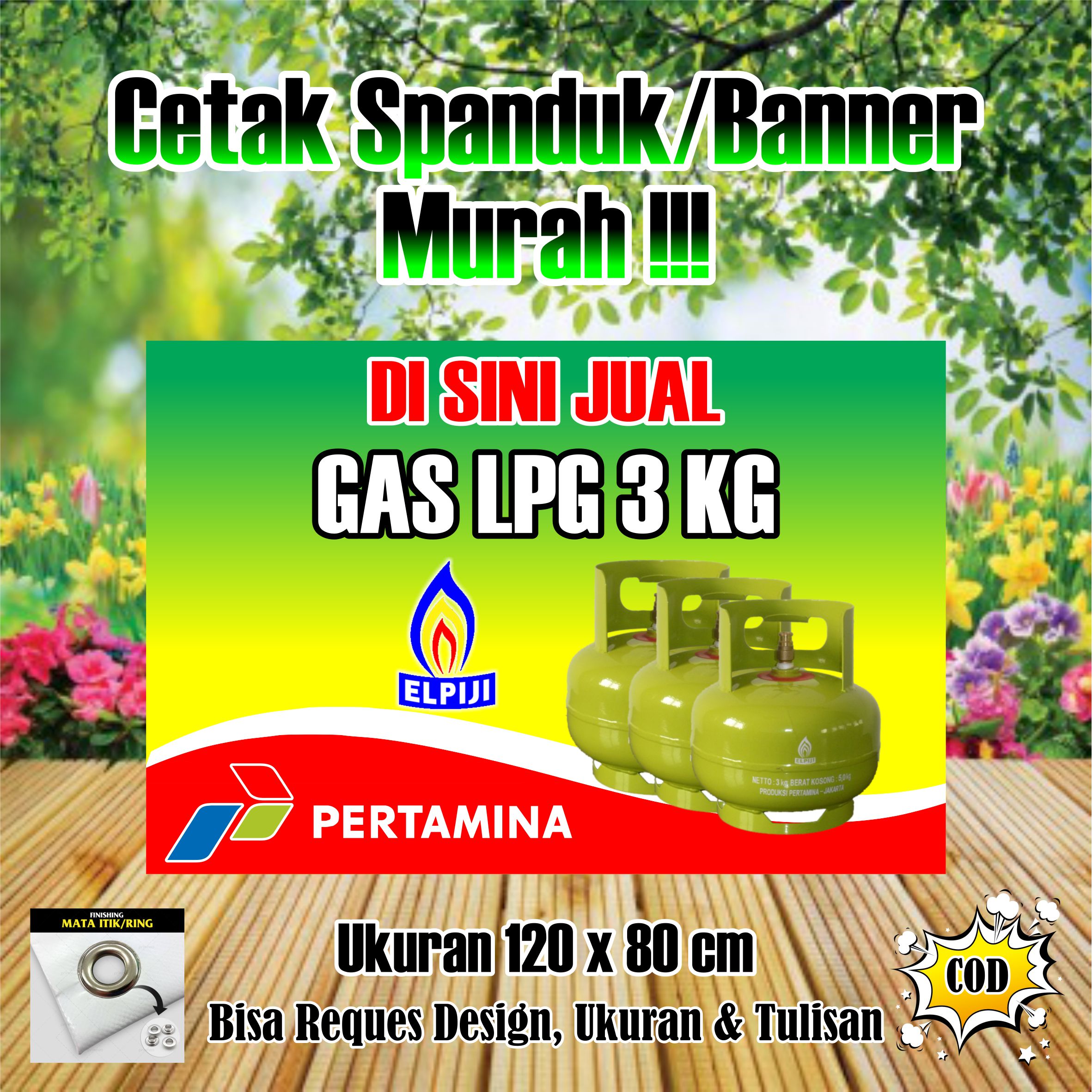 Spanduk Banner Jual Gas LPG | Lazada Indonesia