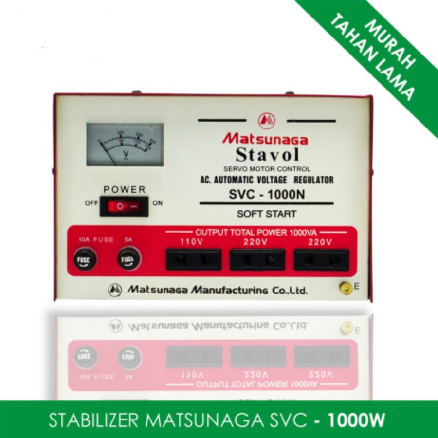 Stabilizer Stavolt Matsunaga 1000watt 1000 Watt 1000 W 1000W SVC-1000N ...