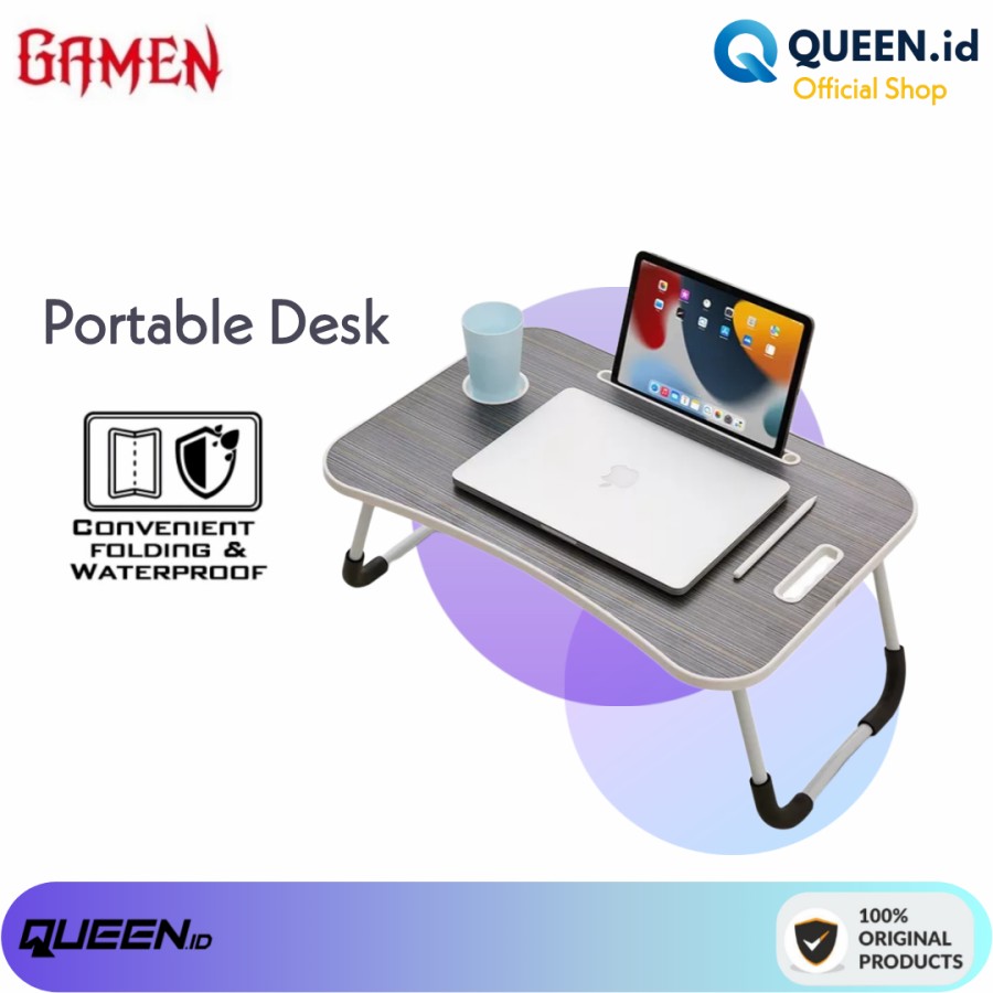 GAMEN GPD100 Portable Foldable Laptop Desk - Meja Lipat Pendek Serbaguna | Lazada Indonesia