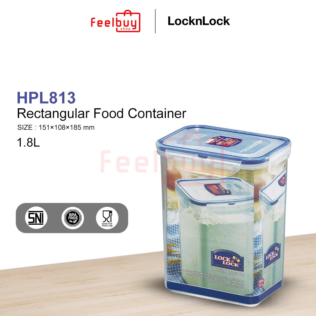 LocknLock HPL813 Tempat Makan Lock & Lock Rectangular FoodContainer 1 ...