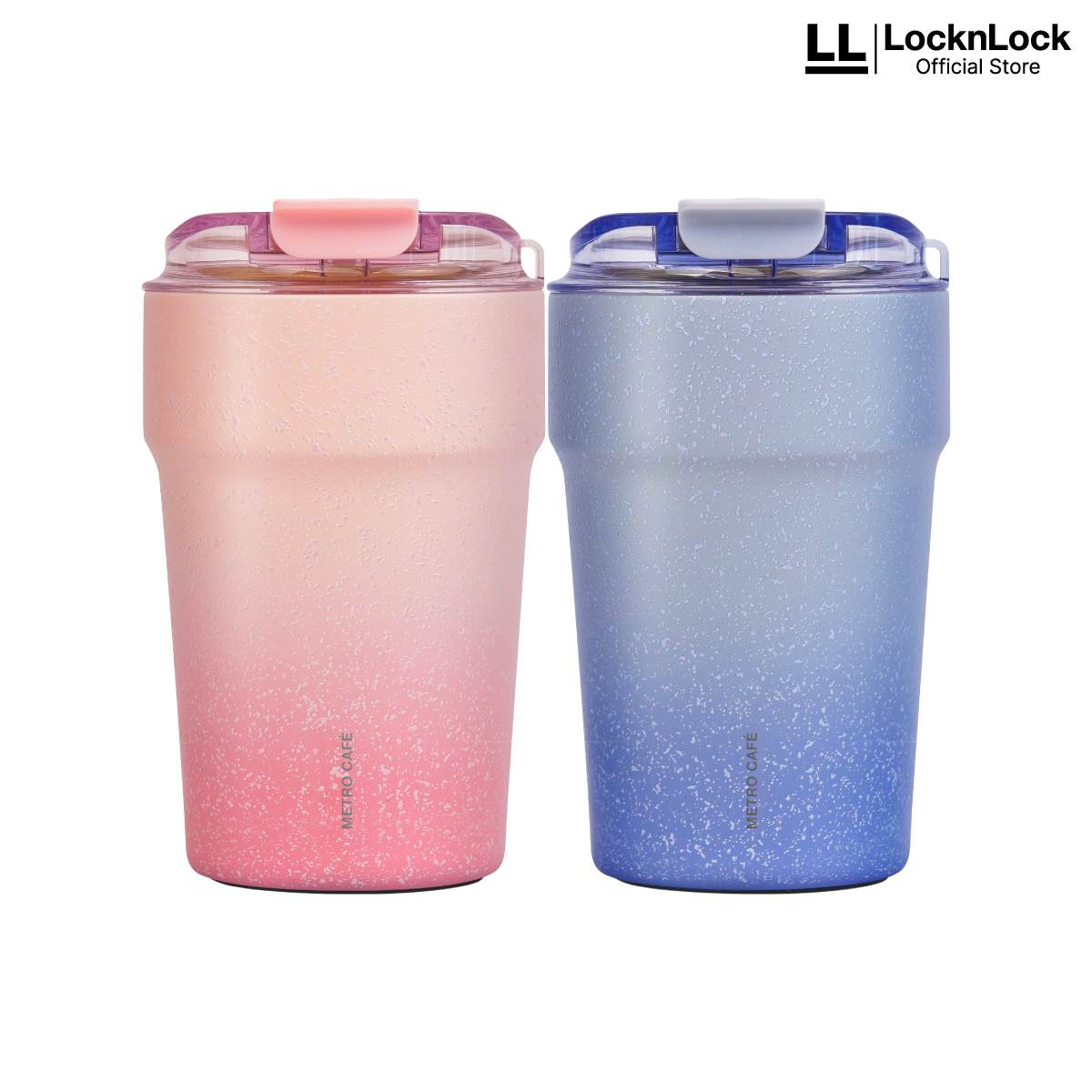 LocknLock Couple Tumbler Metro Cafe Ceramic Coating 400ml - LHC4356 ...