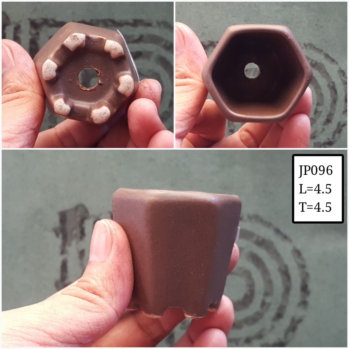 Pot keramik segi 6 mini JP096 untuk skulen, bonsai dan tanaman hias | Lazada Indonesia