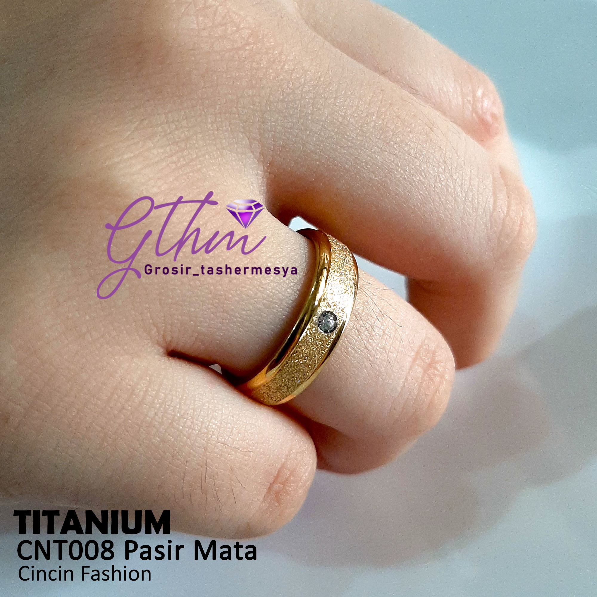 cincin titanium gold stainless steel premium bagus banget untuk ...