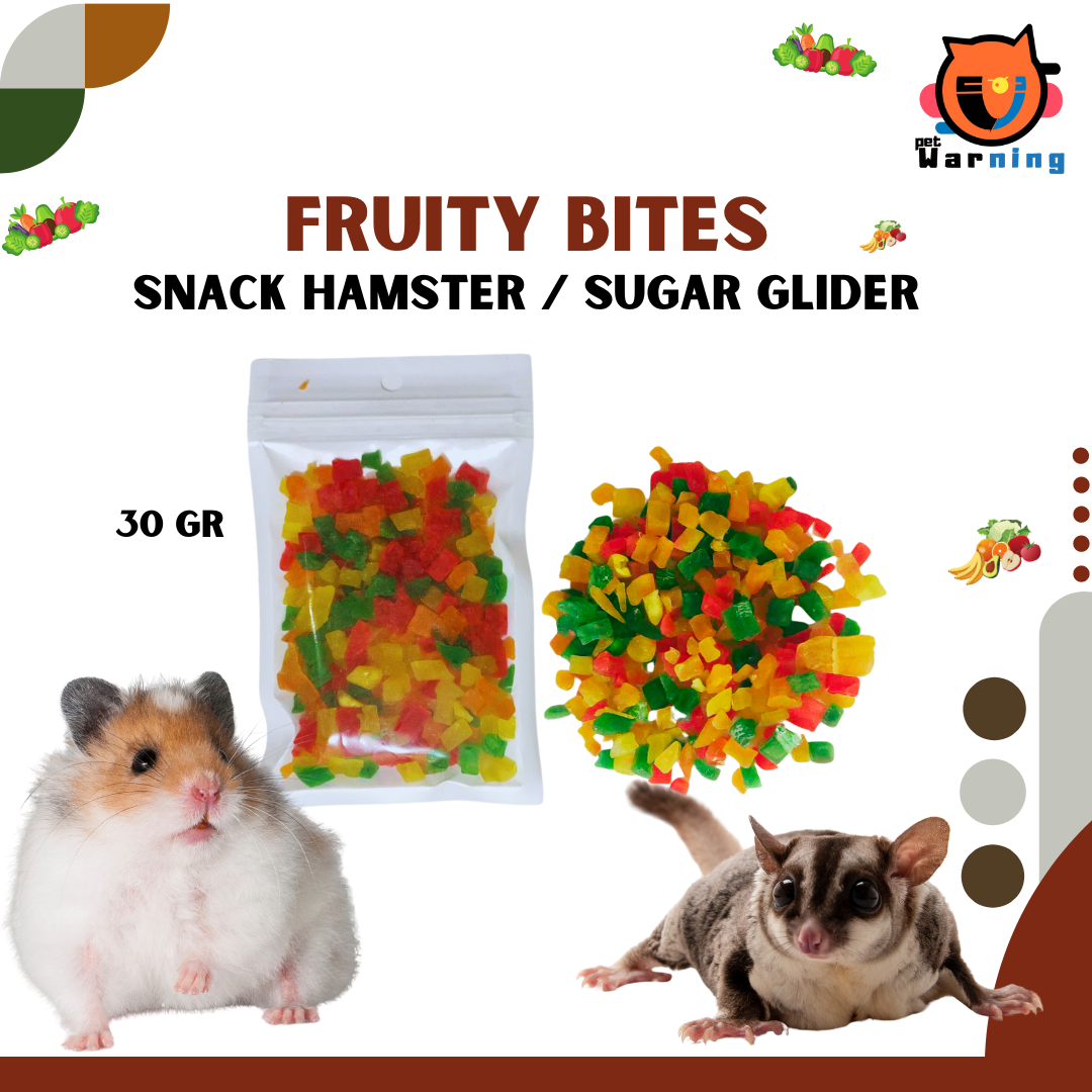 Snack Hamster Fruity Bites - Cemilan Buah Kering Hamster - Makanan ...