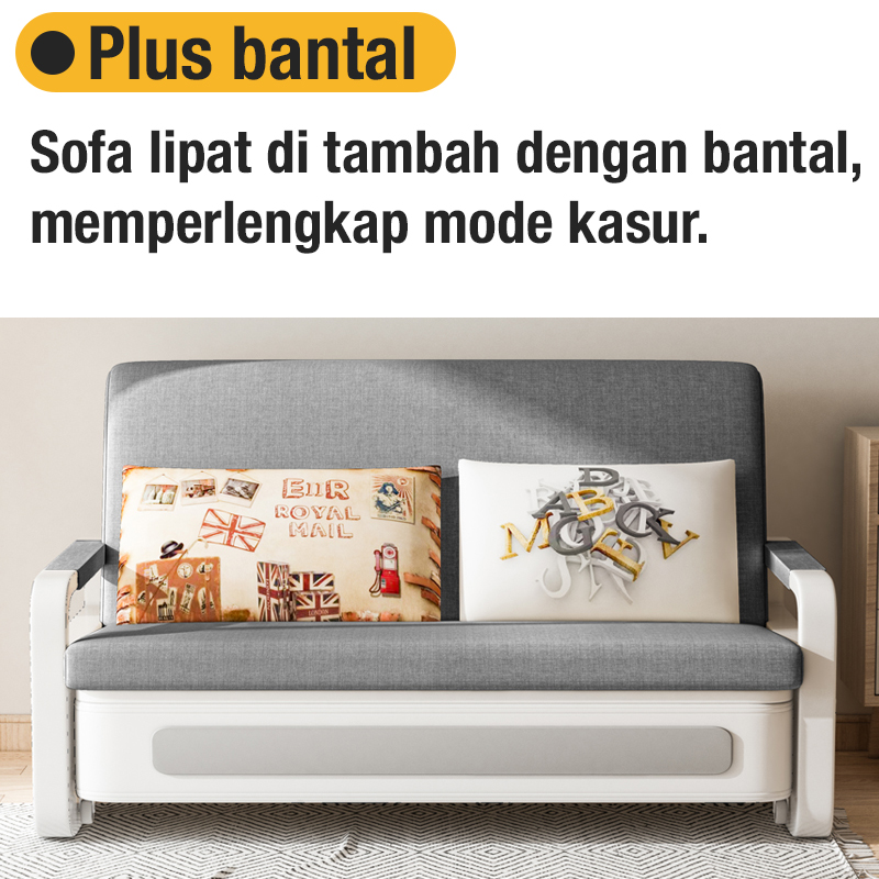 Sofa Bed Lipat 120CM Minimalis Sofa Lipat Tidur Sofa Bed Kursi Tamu ...