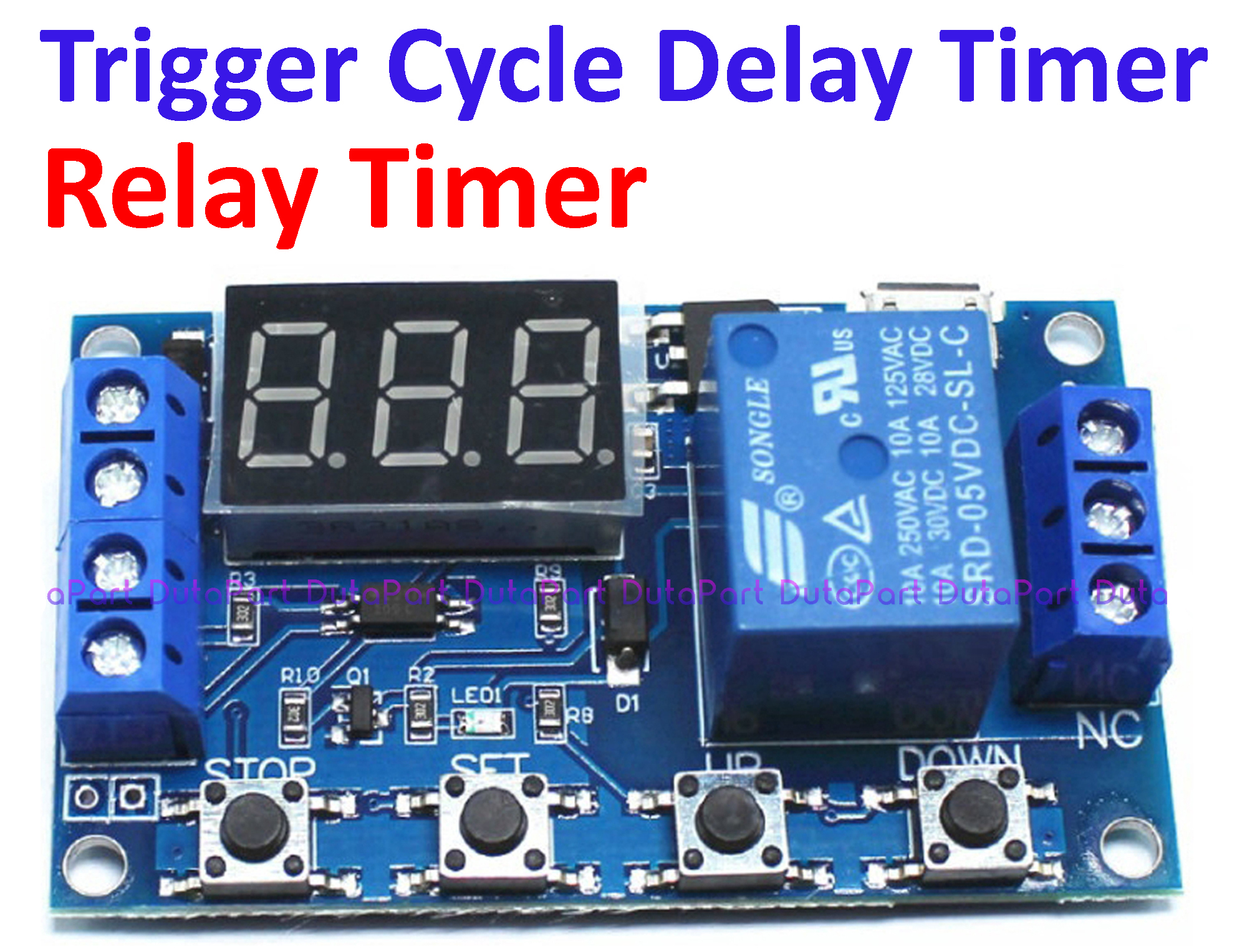 Relay Module Switch Trigger Time Delay Circuit Timer Cycle Adjustable | Lazada Indonesia